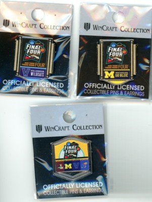 2018 Men's Final Four Basketball Pins Choice 4 Kansas Loyola Villanova ...