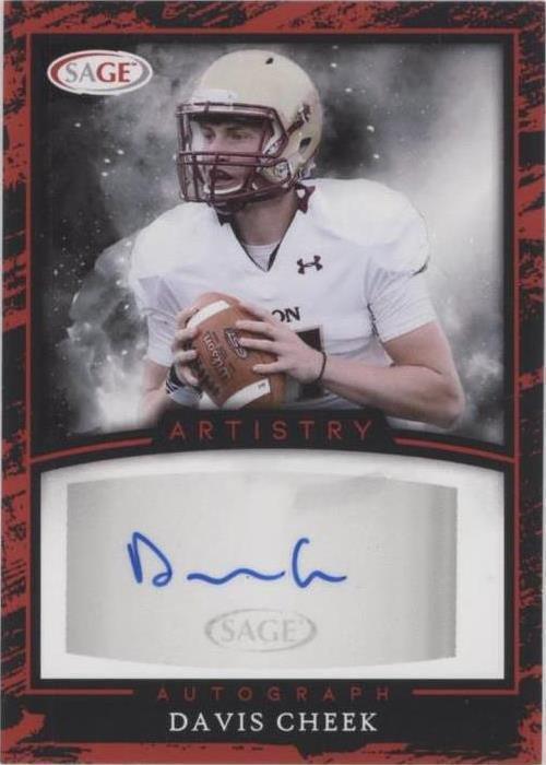2022 SAGE Artistry - Autographs Davis Cheek #A-DC2 Red (AU, RC) for ...