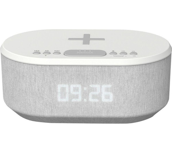 iBOX Bedside Wireless Charging Radio Alarm Clock - White for sale ...