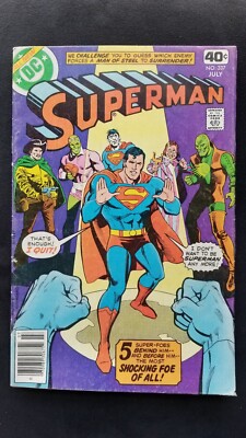 Superman #337 Newsstand 1979 Super-Villains Batman Hostess Cup Cake Ad ...