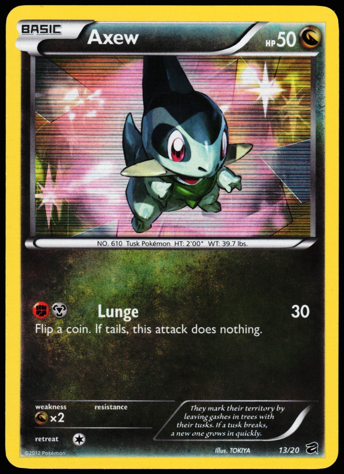 Axew 13/20 Holo Dragon Vault Pokemon Card 2012 Near Mint | eBay