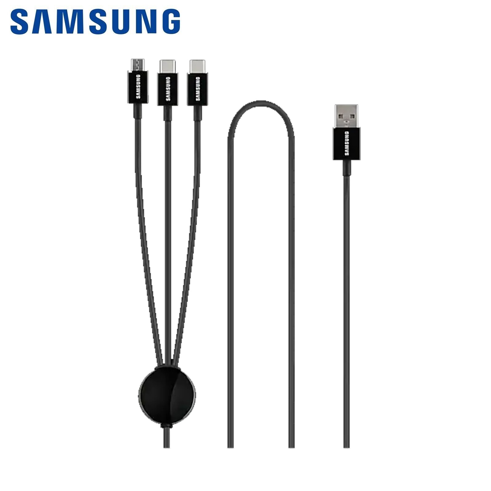 SAMSUNG SPA-KC31UMB Multi Charge Cable Black 1M (Type-C 2 ea / Micro 5 ...