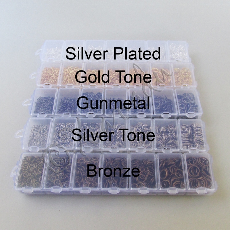 Jump Rings Silver Plated 1500PCs Mix - 7 Assorted Sizes In Plastic ...