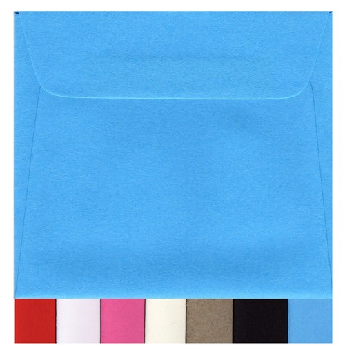 90mm Square Envelopes Small (20) Colours and Kraft Brown Quality 3.5 ...
