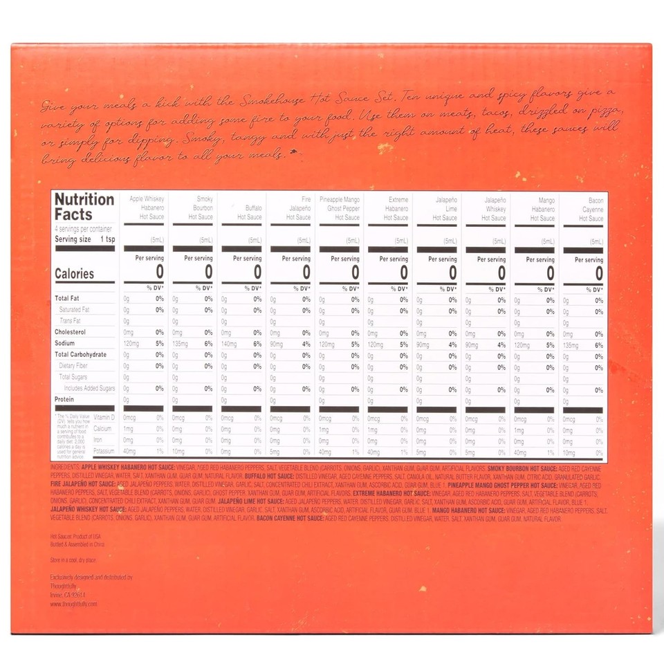 Smokehouse by , Gourmet Hot Sauce Gift Set, Flavors Include Mango ...