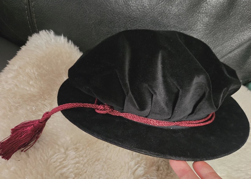 Wm Northam Cambridge Doctoral Velvet Tudor Bonnet Hat 6 7/8 PhD Regalia ...