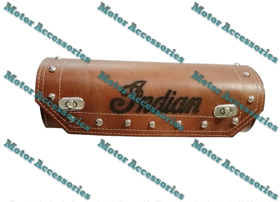 FIT FOR INDIAN CHIEF MOTORCYCLES PURE LEATHER TAN / BROWN COLOR TOOL ...