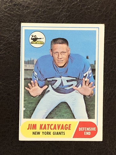 1968 Topps Football Jim Katcavage Card #187 NM New York Giants | eBay