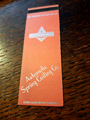 Vintage Matchbook: Automatic Spring Coiling Co, Chicago, IL | eBay