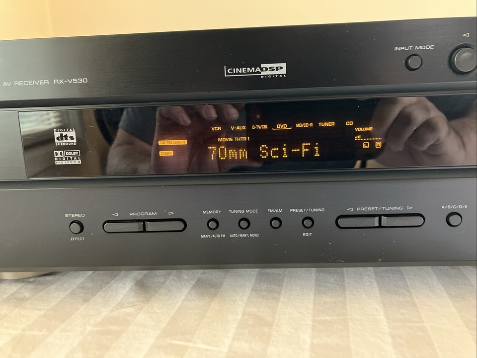 Yamaha 5.1 Dolby DTS Receiver 75 Watt Per Channel Model RX-V530 No ...