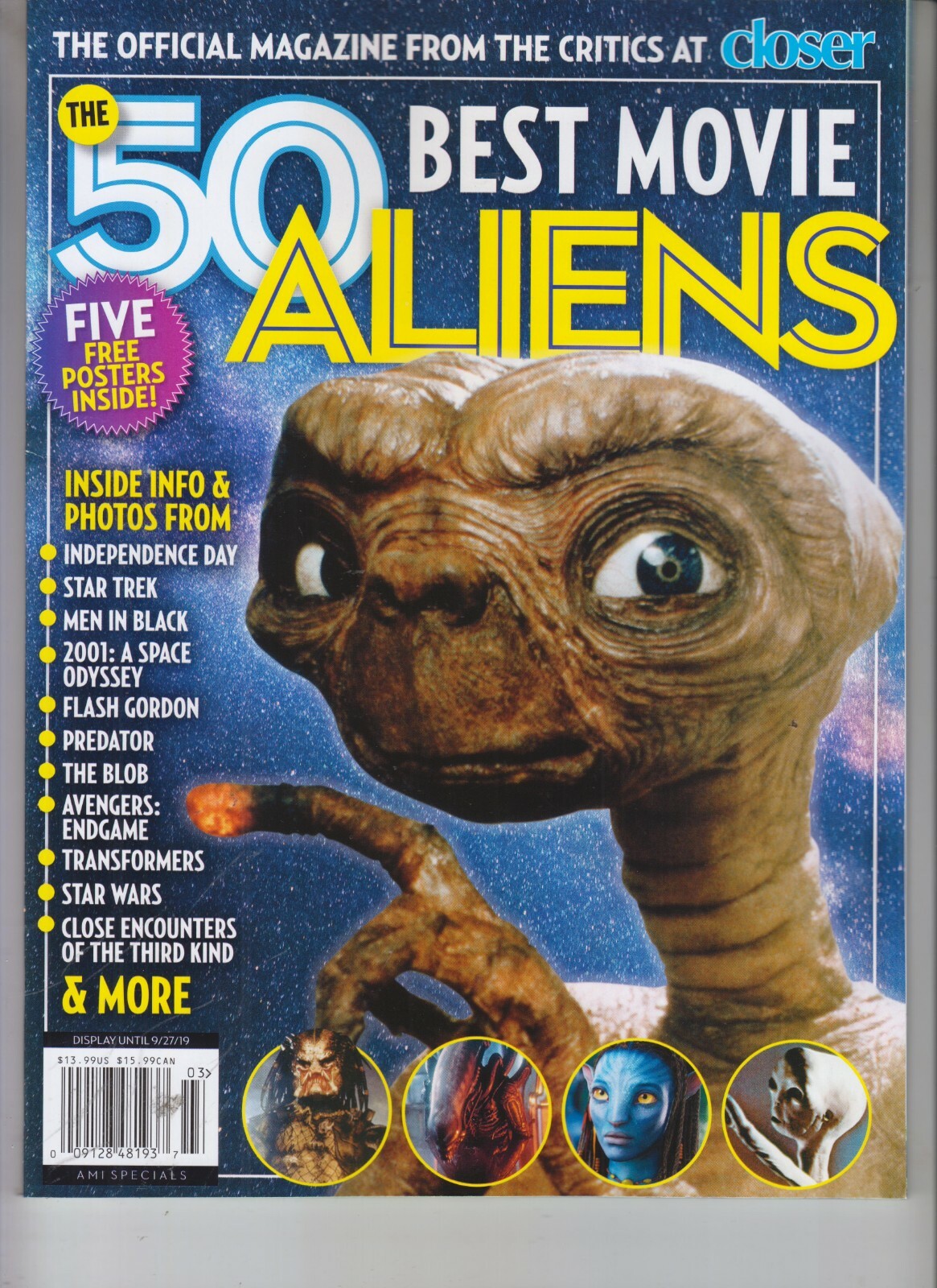 THE 50 BEST MOVIE ALIENS MAGAZINE 2019 AMERICAN MEDIA E.T. | eBay
