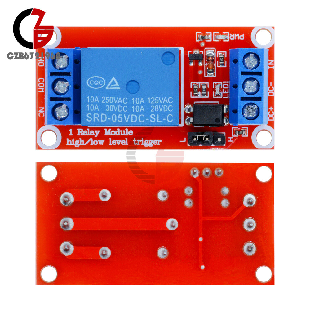 10Pcs 5V 1-Channel Optocoupler Relay Module for Arduino H/L Level ...
