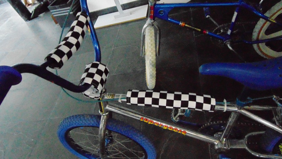 CUSTOM BIKES BMX PAD SET STEM HANDLEBAR TOP TUBE BIKE PADS VINTAGE ...