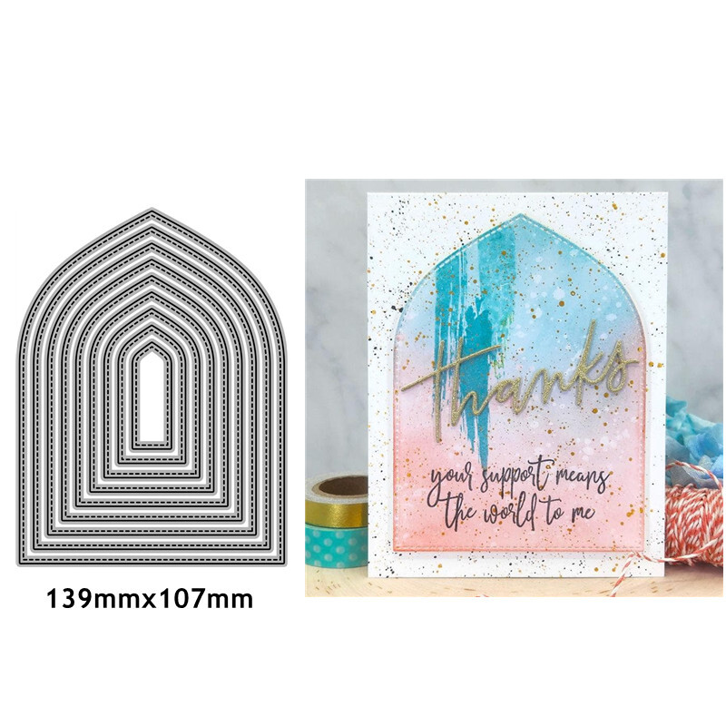 Nesting Arch Octangle Tag Metal Cutting Dies DIY Embossing Stencils ...