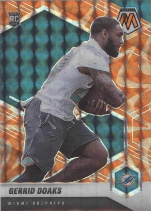 2021 Panini Mosaic - Rookies Gerrid Doaks #373 Mosaic Reactive Orange ...