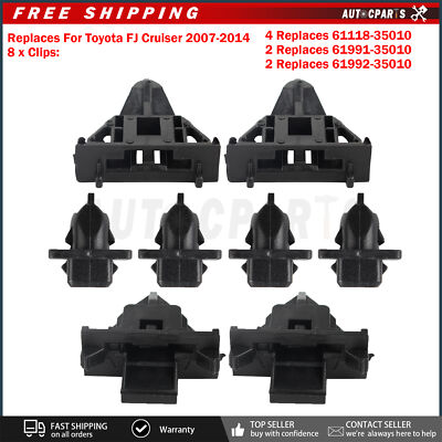 8 Front Fender Moulding Clips Set 61118-35010 61991-35010 61992-35010 ...