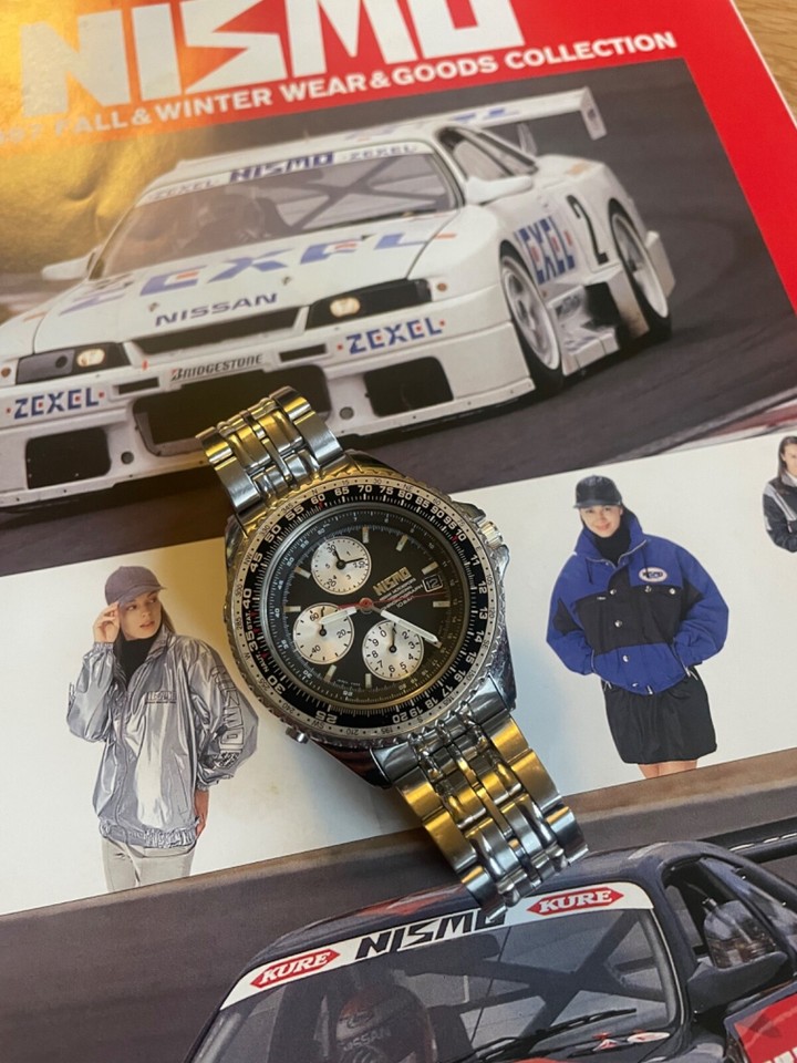NISMO OLD LOGO CHRONOGRAPH WATCH RARE 90s JDM HKS SEIKO R32 R33 GTR ...