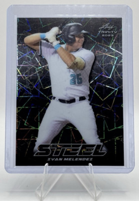 Ivan Melendez 2023 Leaf Trinity Baseball Mega Box Steel Silver Lazer ...