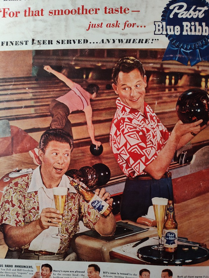 1950 Esquire Ads Motorola TV Pabst Blue Ribbon Beer Harry Von Zell Bill ...