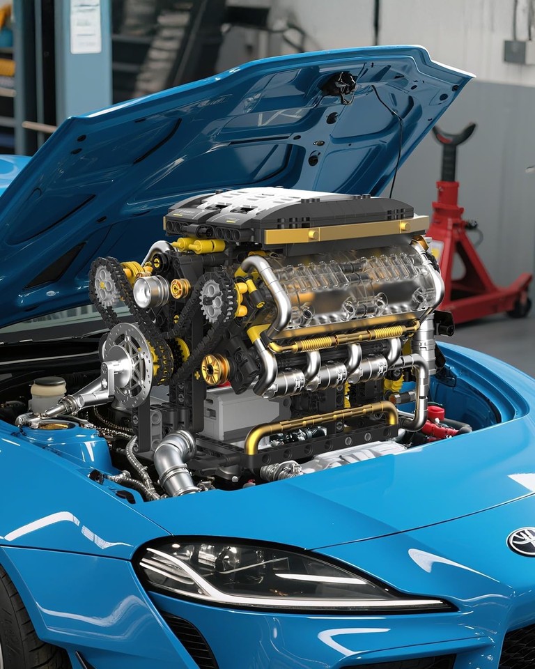 V8 Engine Building Set, V8 Engine Model Kit That Run with Manual ...