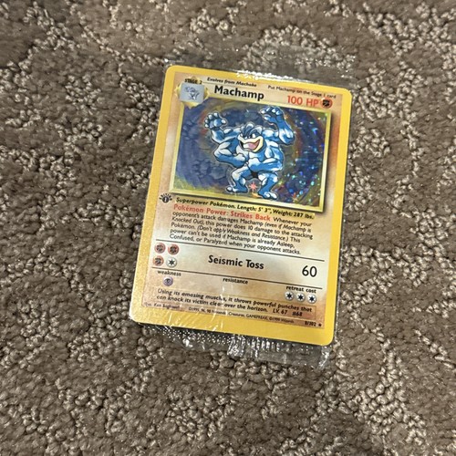 MACHAMP POKEMON Card FACTORY SEALED 1st Edition 1999 Mint Condition ...
