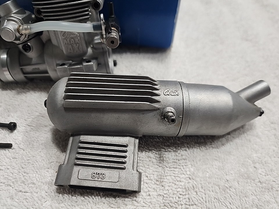 OS Max 46 AX Nitro RC Airplane Engine with 873 Muffler CLEAN UNTESTED ...