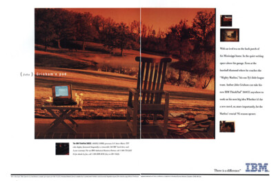 1995 IBM ThinkPad: John Grisham Vintage Print Ad | eBay