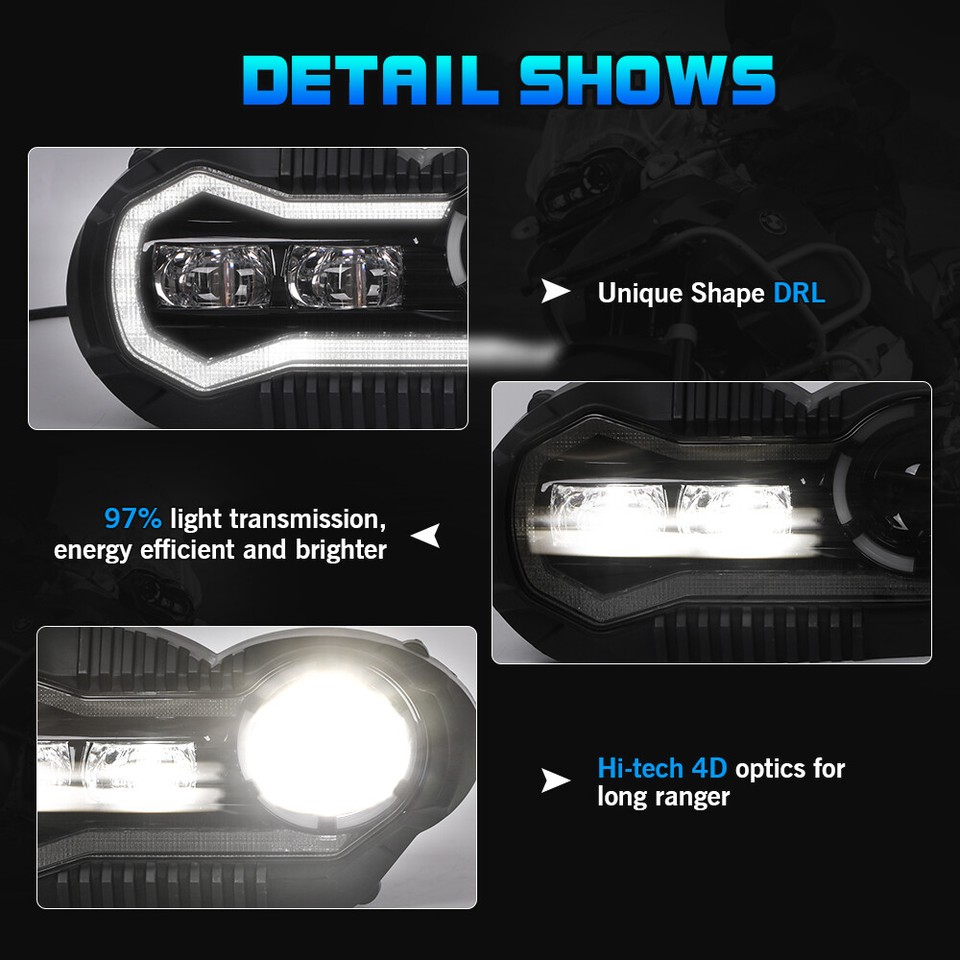LED Headlight Headlamp for BMW R1200GS 2004-2012 R 1200 GS Adv 2005 ...