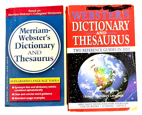Merriam-Webster's Dictionary and Thesaurus - Books - LOT of 2 | eBay