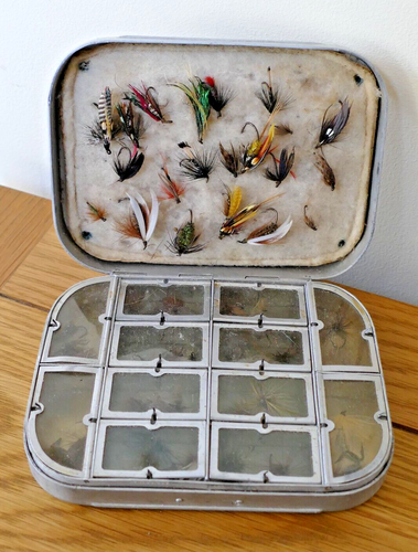 Vintage Hardy Brothers Fly Box with Traditional Flies.#2 | eBay