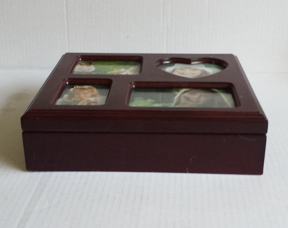 Jewelry Box wooden brown (9 x 10 inches) photo frame top | eBay