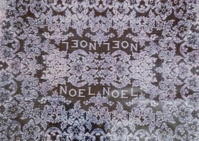 NOS Nottingham Lace Tablecloth 70" ROUND Ivory 100% Cotton Christmas ...