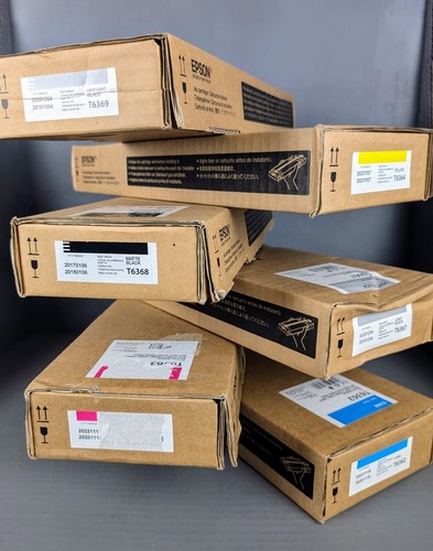 6 Boxes + 1 Empty Cartridge-Epson UltraChrome HDR Ink T6368 T6367 T6362 ...