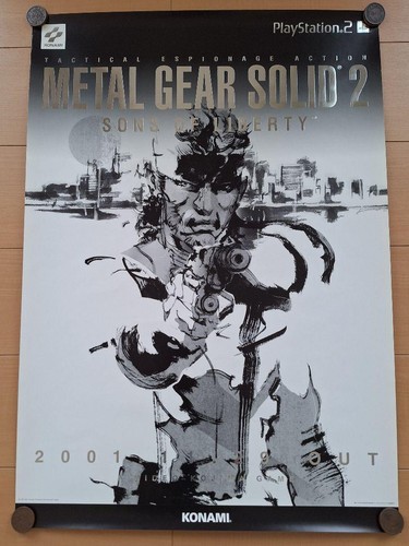 Metal Gear Solid 2 Sons of Liberty Promotional Poster B2 KONAMI PS2 ...