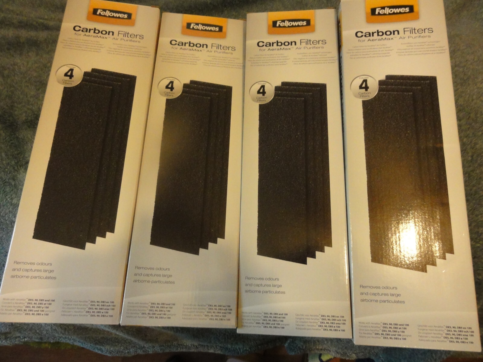 1 CASE 4-(4 packs) 16 total Fellowes CRC93240 AeraMax Carbon ...