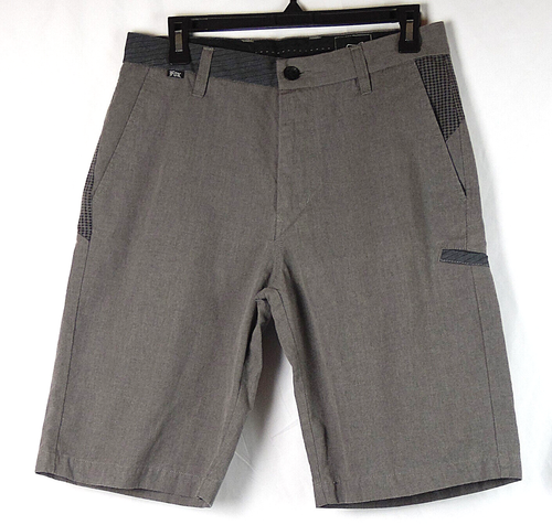 Fox Racing Gray Mixed Media Cotton/Poly Casual Chino Shorts with Phone ...