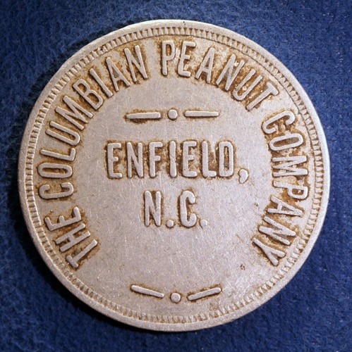 SCARCE North Carolina token - Columbian Peanut Company, 40¢, Enfield, N ...