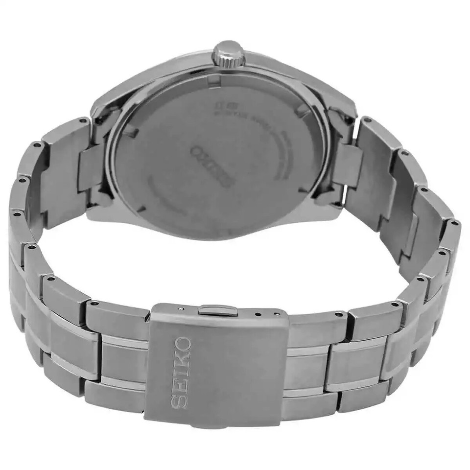 Seiko Men's Essentials Quartz Black Dial Titanium Watch - SUR375P1 NEW ...