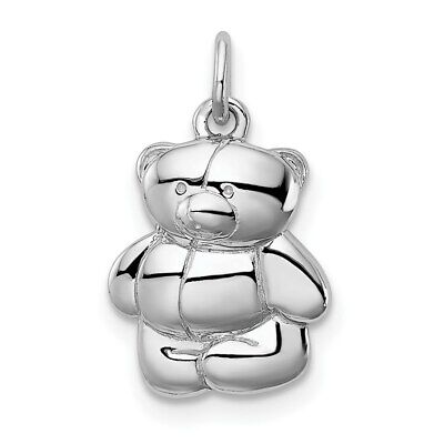 Sterling Silver 925 Polished Teddy Bear Charm Pendant | eBay
