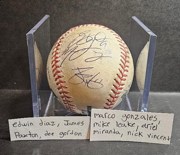 Los Angeles Dodgers Edwin Diaz Autographed Signed MLB Baseball + Others ...