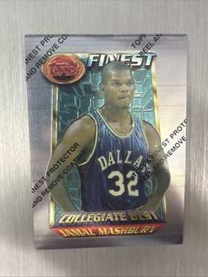 JAMAL MASHBURN 1995 Topps Finest COLLEGIATE BEST #283 Mavericks (W ...