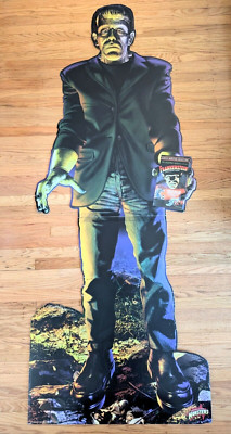 VTG Frankenstein Blockbuster 1999 Life Size Horror Cardboard Cutout ...