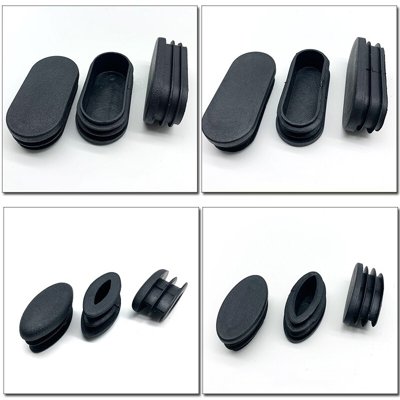 Oval Plastic End Caps Tube Pipe Inserts Blanking Plug Furniture Table ...
