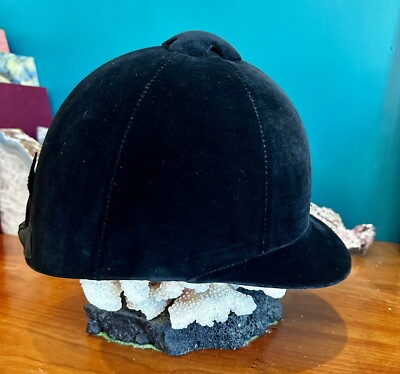 Rare Vintage Equestrian Velvet Hunt Cap / Helmet - The Corral, Santa ...