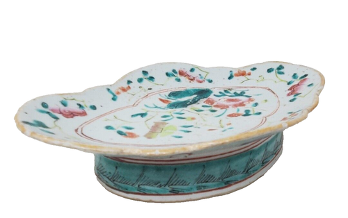 Chinese Offering Footed Plate - Dish - Antique - 8.75" x 6" | eBay