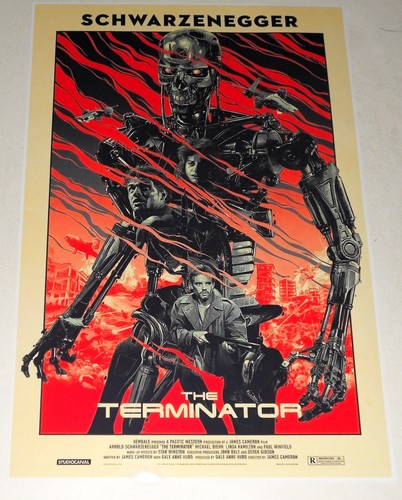 The Terminator James Cameron 1984 Alt Poster 19"x13" Arnold ...