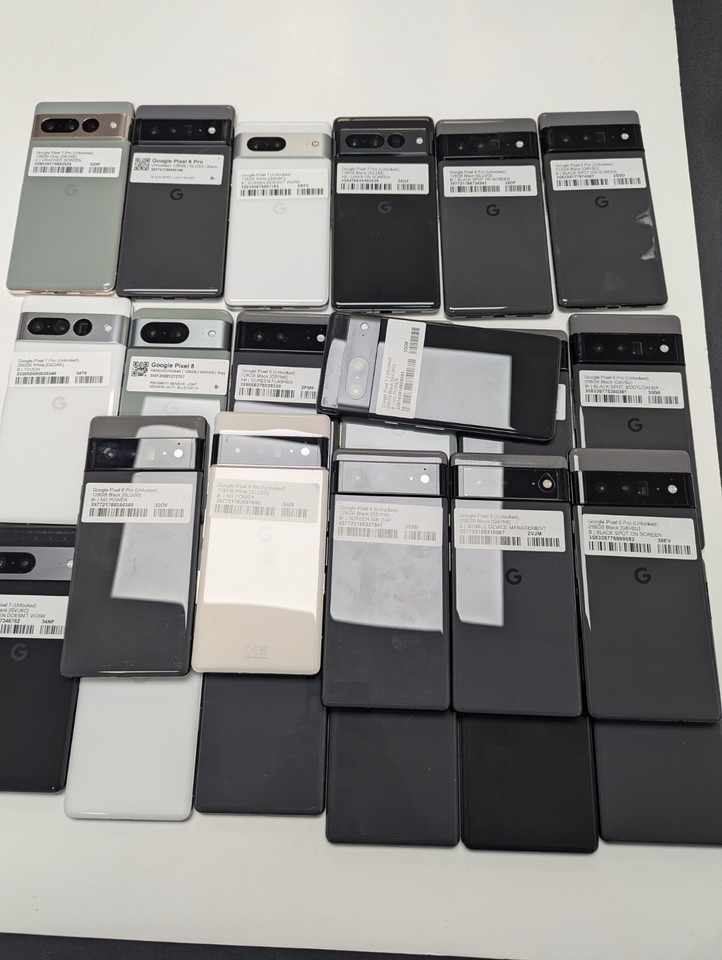 Lot of 5 Google Pixel Phones DIFFERENT DAMAGES/CONDITIONS & CARRIERS ...