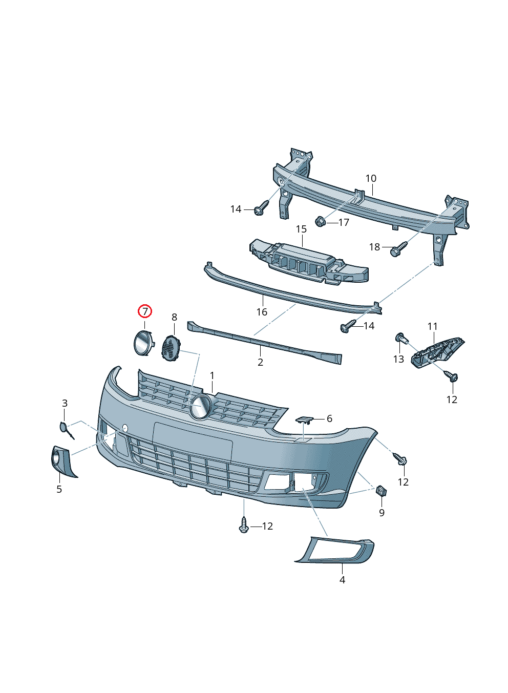 VW CADDY PASSAT TOURAN Front Radiator Grill Badge Emblem Genuine ...