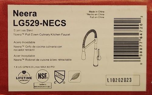 Pfister LG529-NECS Neera Pull Down Kitchen Faucet w/Spring Spout ...