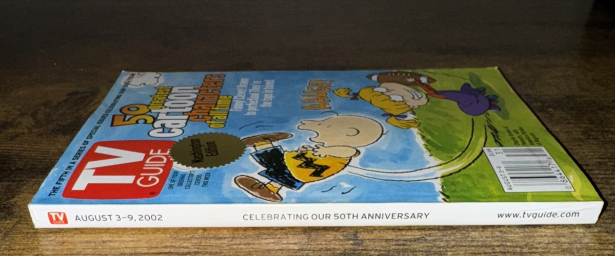 TV GUIDE 2002 50 GREATEST CARTOON CHARACTERS Charlie Brown & Angelica ...